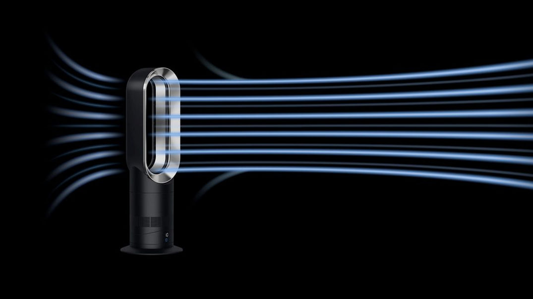Dyson AM09 Hot+Cool Jet Focus fan heater in white/nickel 473399-01 ...