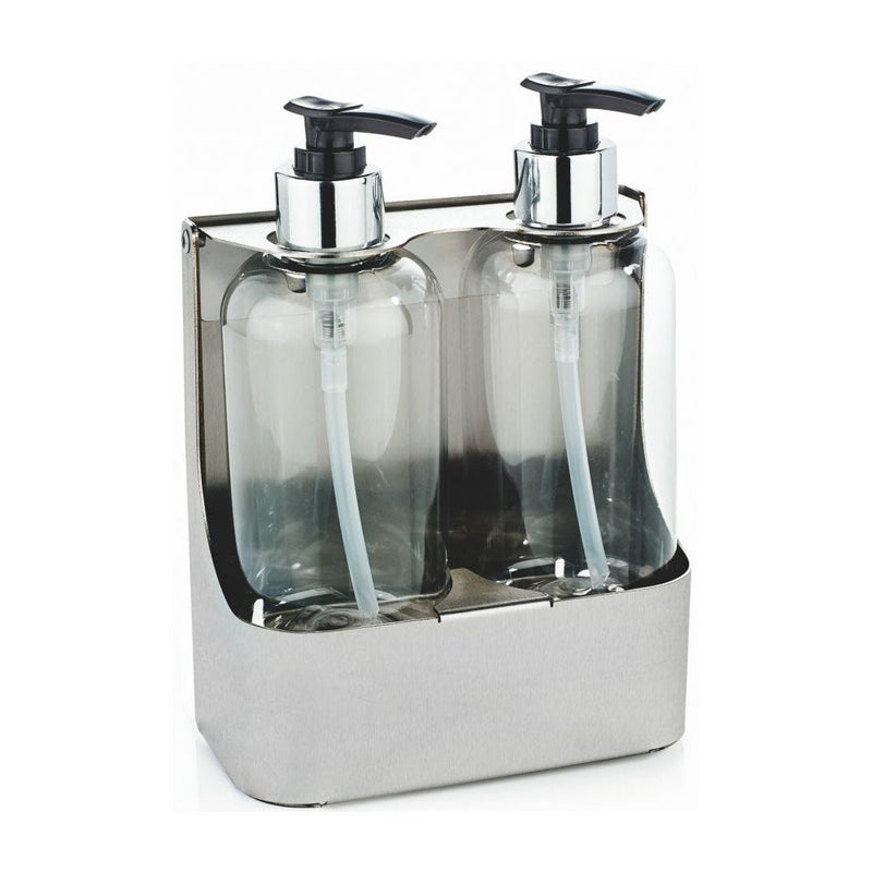Prestige Double Hand Wash Holder Made of Brushed Stainless Steel 250 ml ...