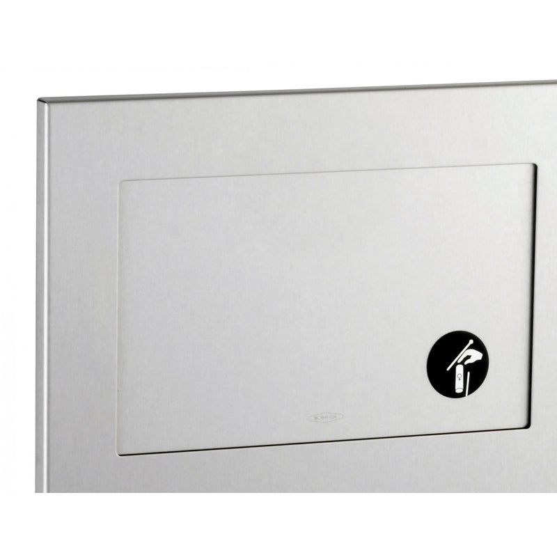 Bobrick B-35303 Sanitary Disposal Bin Hinged Panel Stainless Steel ...