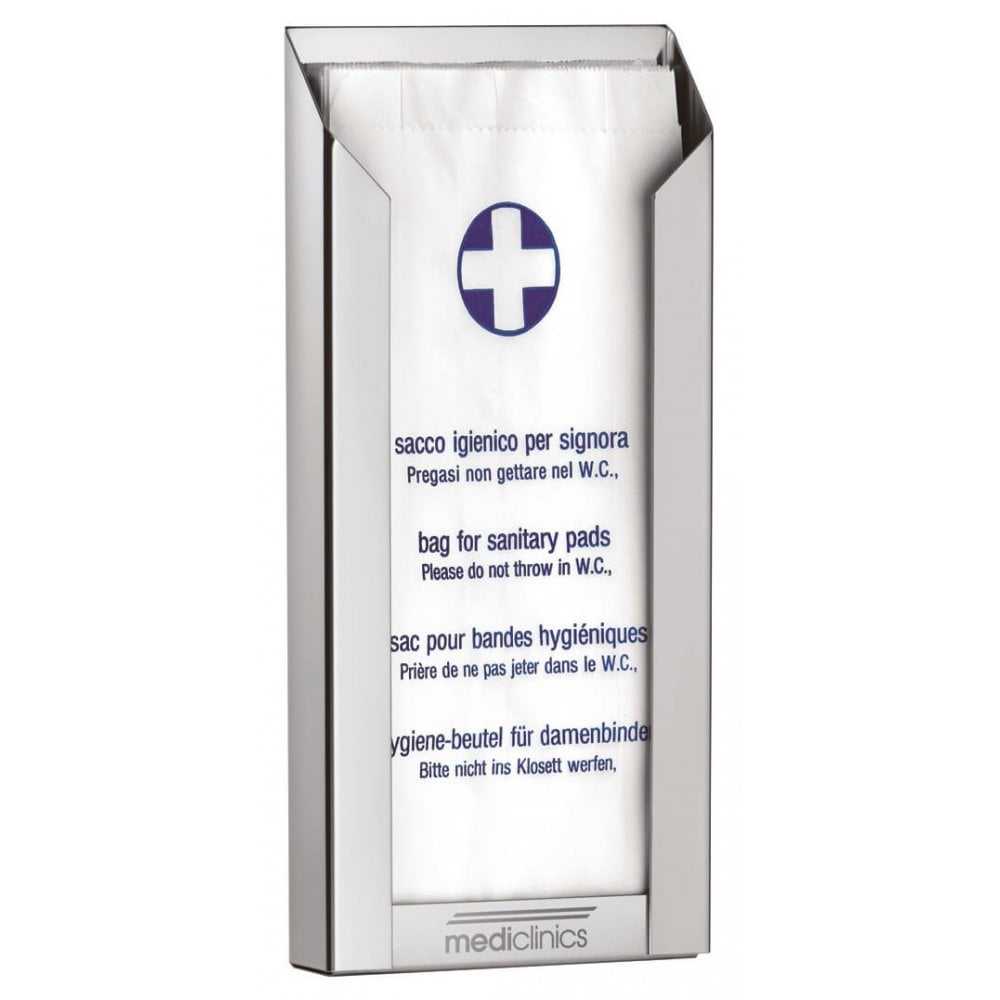 Mediclinics Wall Mounted Steel Sanitary Bag Dispenser DBH100C ...