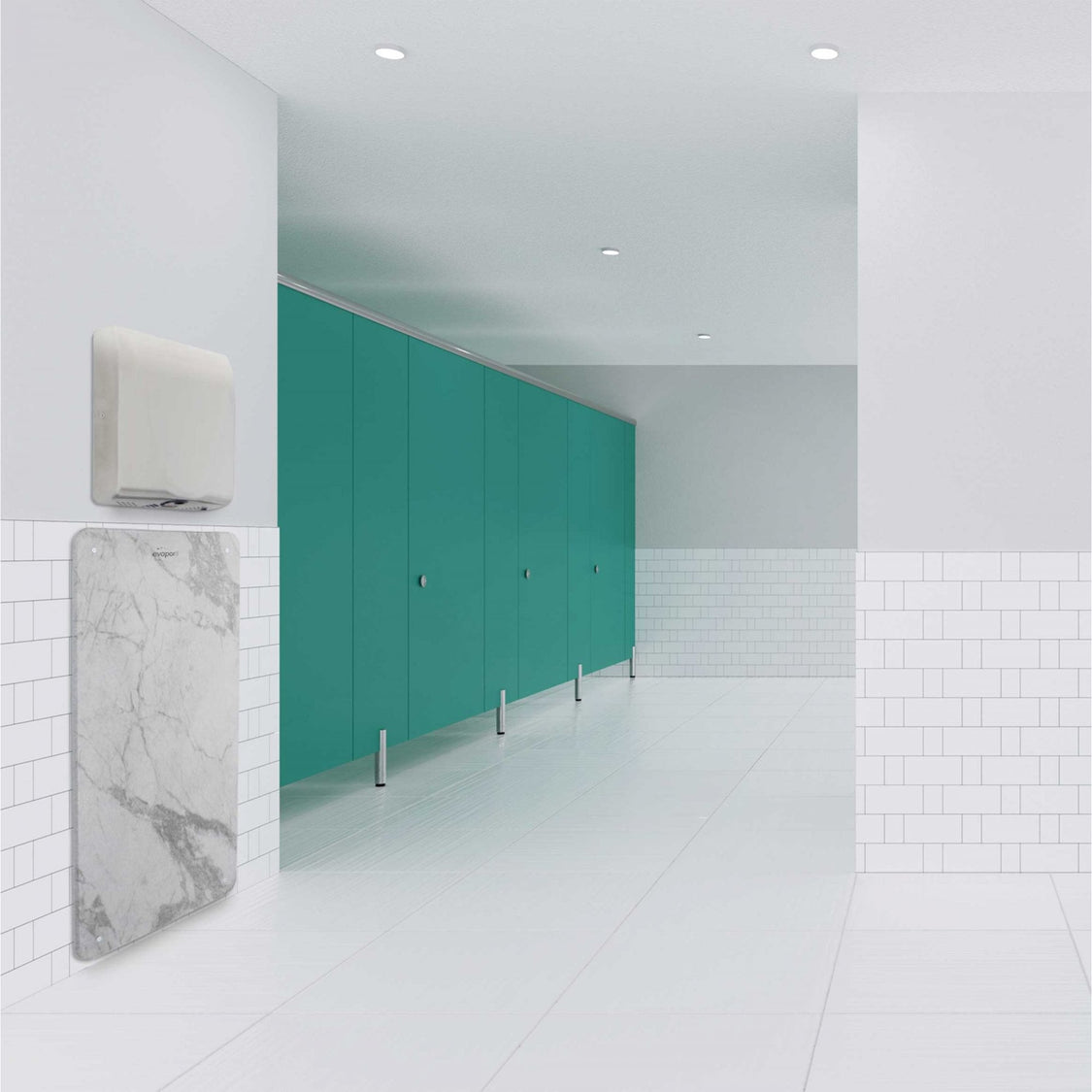 Hand Dryer Splash Back Wall Guard With evapor8 Technology 800 x 400mm ...