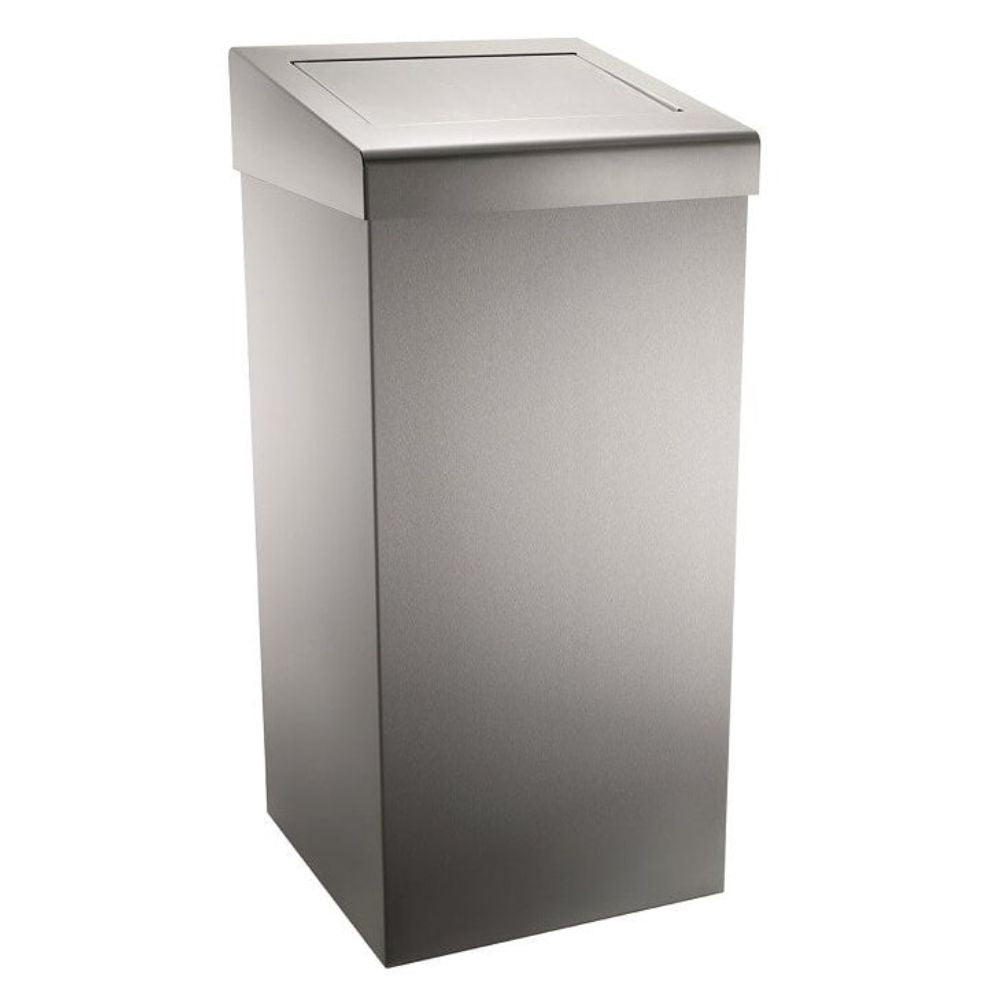IFS077MBS Vivo Stainless Steel Series 50Ltr Push Top Lid Bin Silver ...